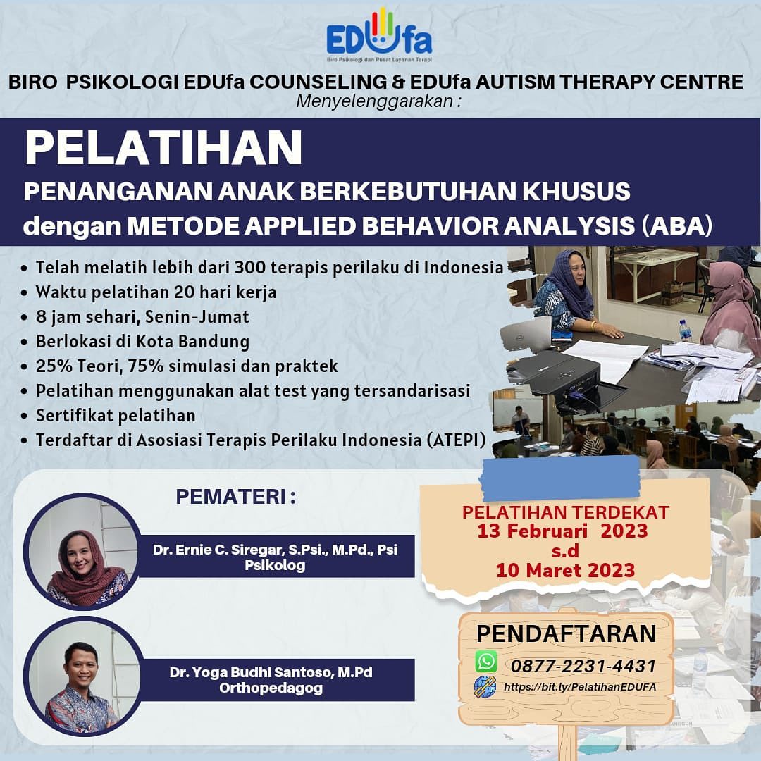 Pelatihan Penanganan Anak Berkebutuhan Khusus dengan Metode Applied ...