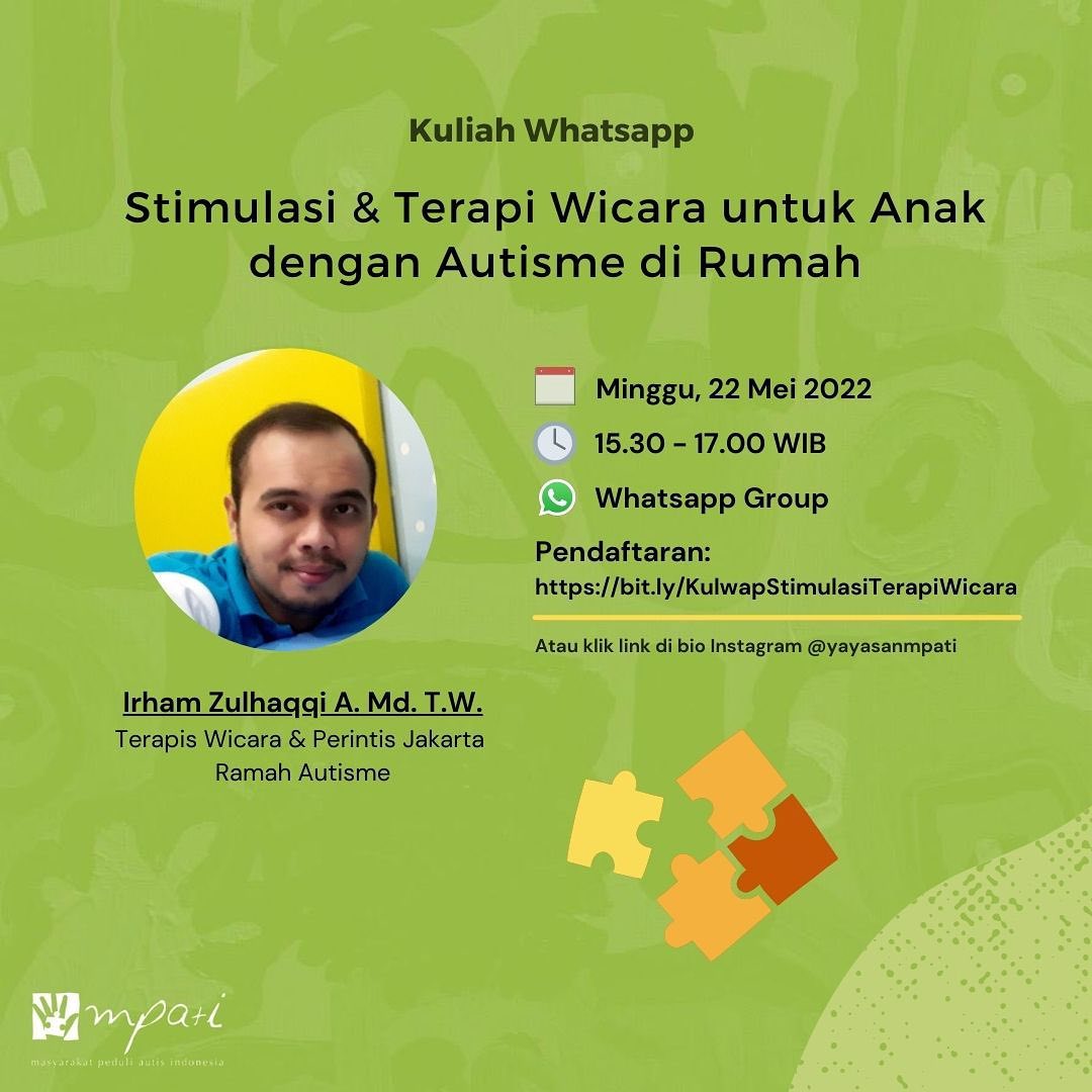 Stimulasi & Terapi Wicara Pada Anak dengan Autisme di Rumah - Teman Autis